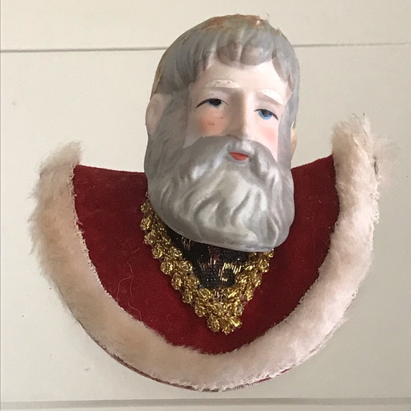 Holiday | Bisque Hand Painted Red Velvet Victorian Father Christmas ...